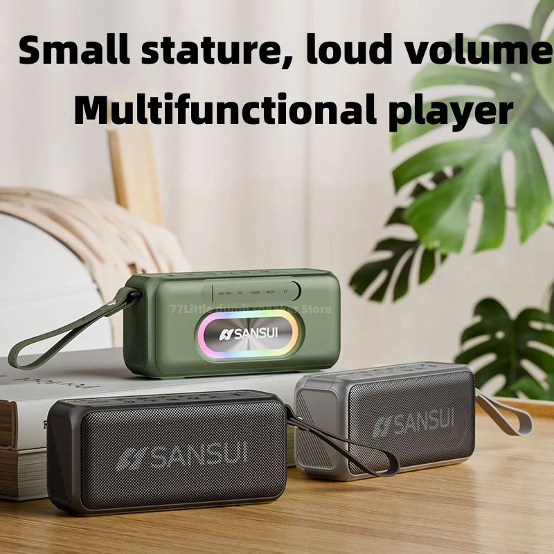 SANSUI-F61-Bluetooth-Speakers-FM-Radio-HI-FI-Subwoofer-Supports-Headphone-Output-USB-Drive-TF ...