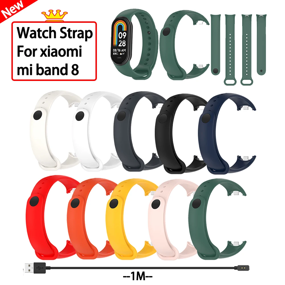 Silicone Sports Strap For Xiaomi Mi Band 8 Bracelet Wristband For ...