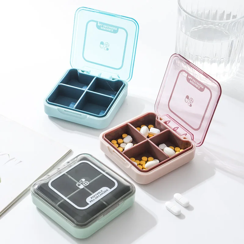 Portable Sealed Pill Box Moisture-Proof Weekly Pills Dispenser ...