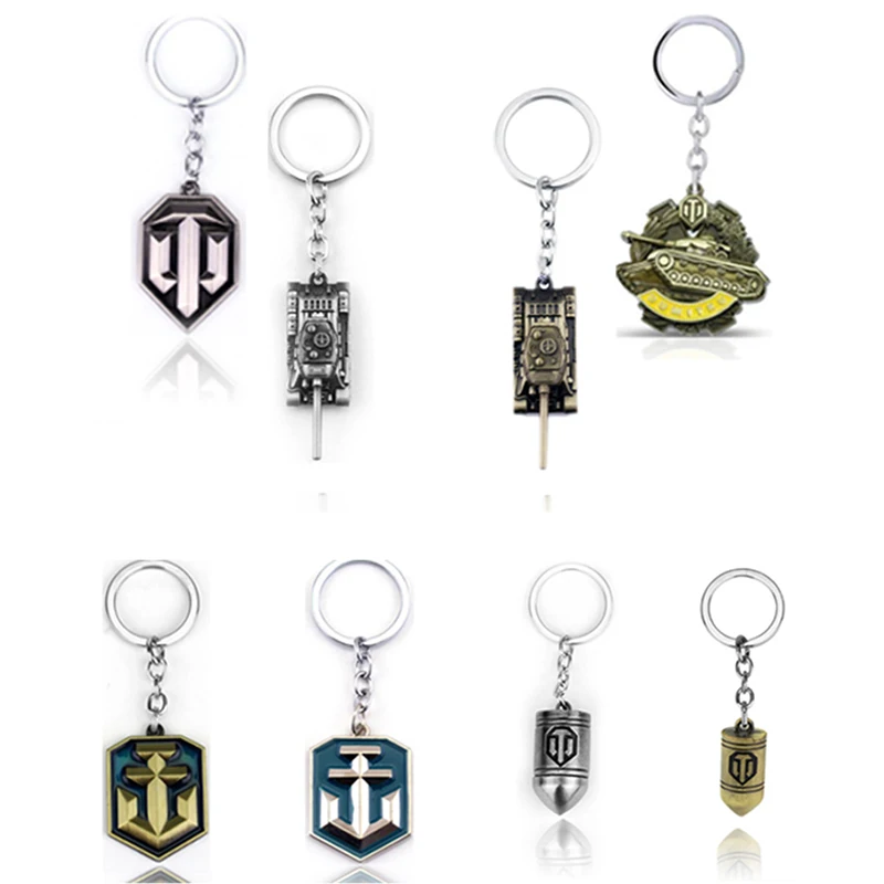 Game World of Tanks Keychain WOT Metal Pendant Bullet Keyring Car Key ...