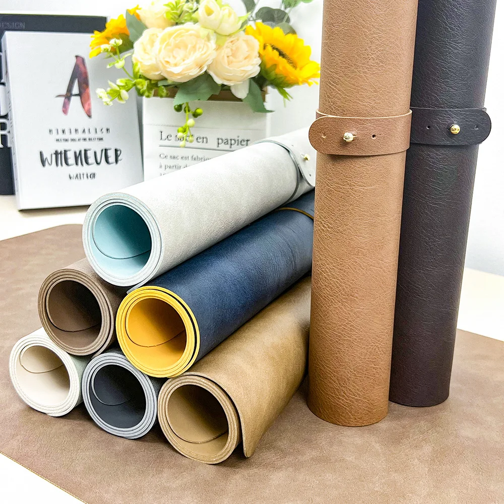 Large-Leather-Table-Mat-Double-Sided-PU-Cowhide-Office-Desk-Decorated ...
