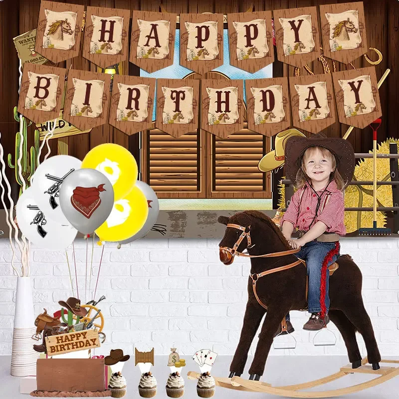 Western-Cowboy-Theme-West-Cowboy-Cowgirl-Birthday-Party-Decoration ...