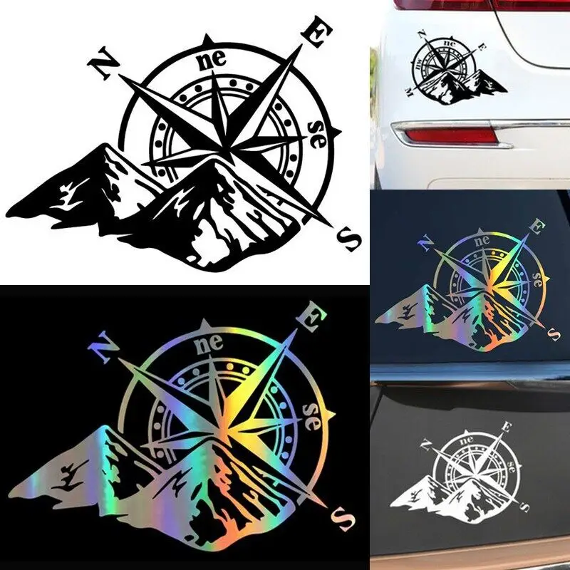 Mountain-Compass-Fashion-Laser-Car-Sticker-Auto-Body-Styling-Decoration ...