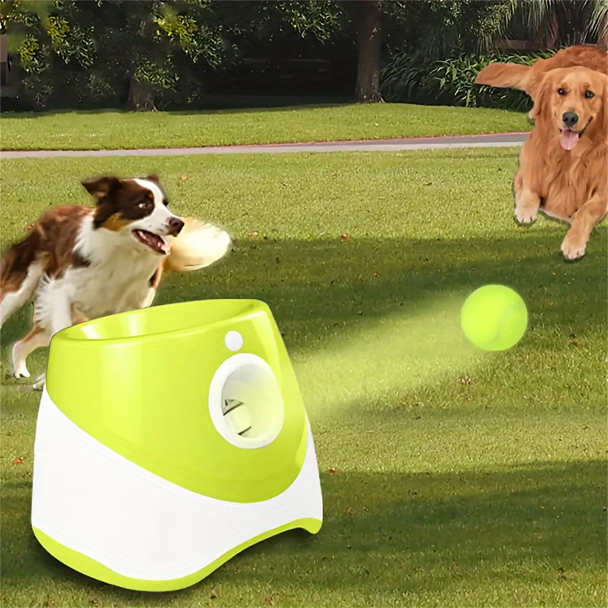 Dog-Tennis-Launcher-Automatic-Pet-Dogs-Chase-Toy-Mini-Tennis-Throwing ...