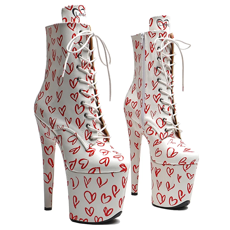 Leecabe-20CM-8Inch-Matte-Upper-Women-Fashion-High-Heel-Platform-Lace-up ...