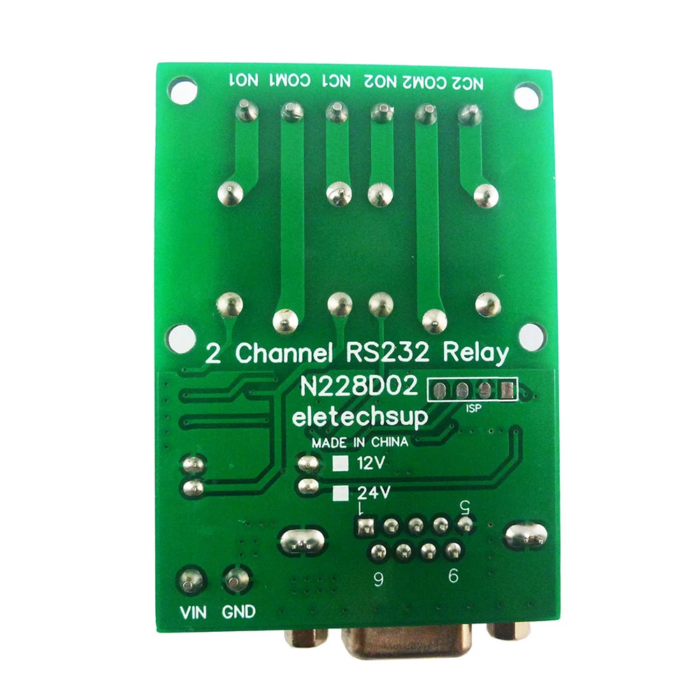 Generic 2 Channel Relay Board Rs232 Dc 12v 24v Serial Port Switch ...