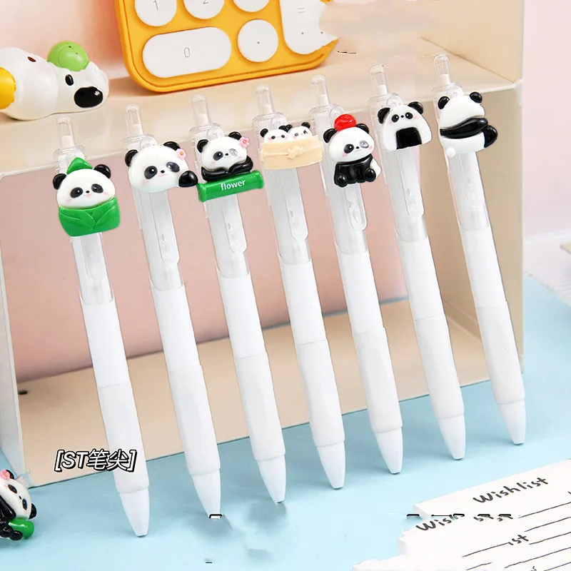 40 pcs/lot Kawaii Panda Press Gel Pen Cute 0.5mm Black Ink Neutral Pens ...