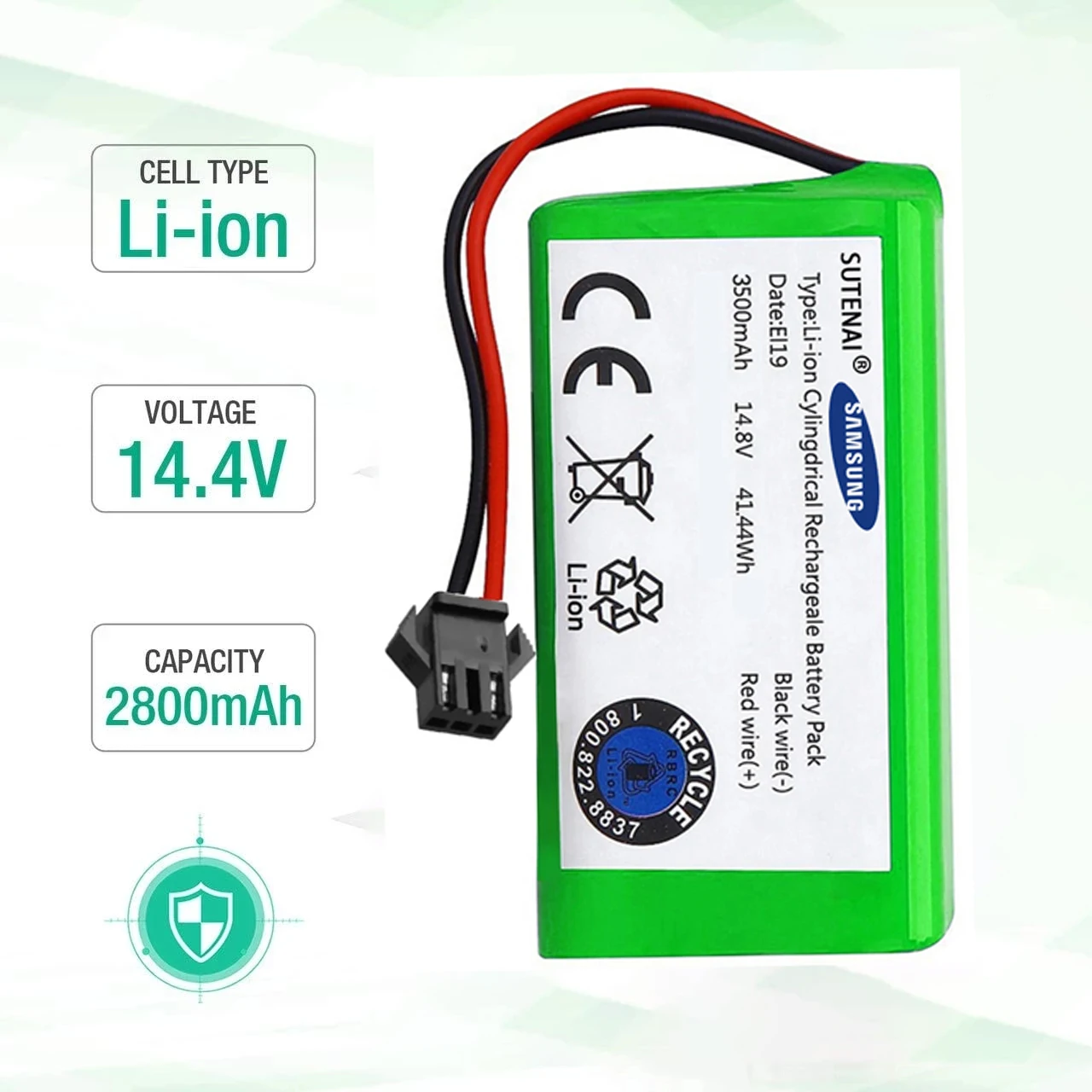 NEW 14.8V 6800mAh 18650 Replacement Li-ion Battery for Conga Excellence ...