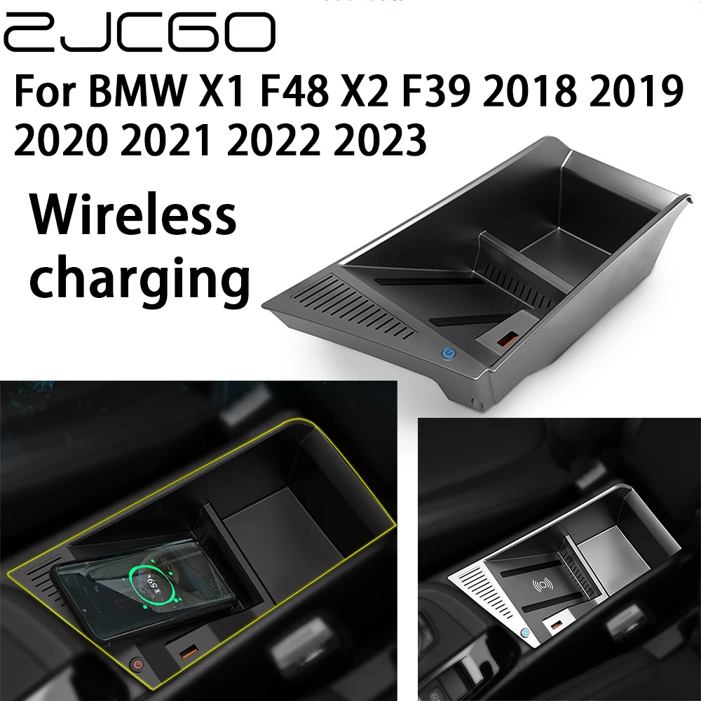 Zjcgo 15w carro qi carregador sem fio de carregamento rápido do ...