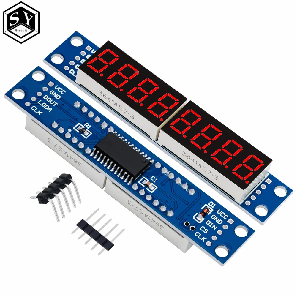 BAISHUN MAX7219 CWG 8-Digit Digital Tube Display Control Module Red ...