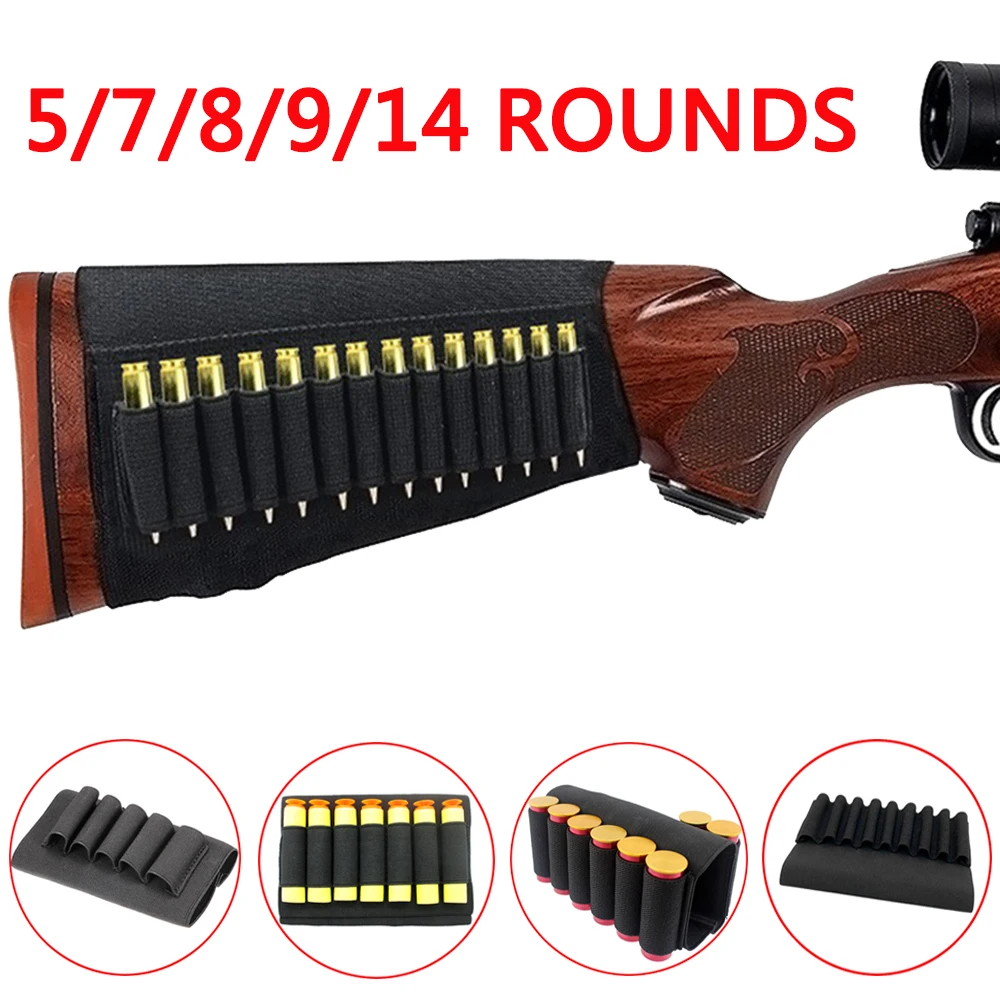 5-8-9-14-Rounds-Shotgun-Buttstock-Ammo-Pouch-Shell-Holder-Bullet ...