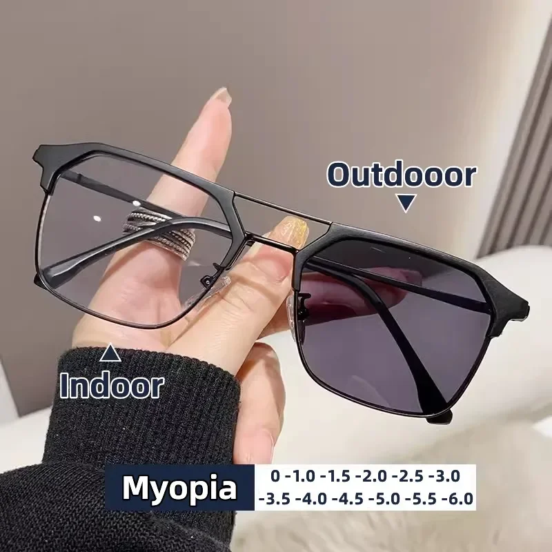Luxury-Intelligent-Photochromic-Myopia-Glasses-Double-Deam-Color ...