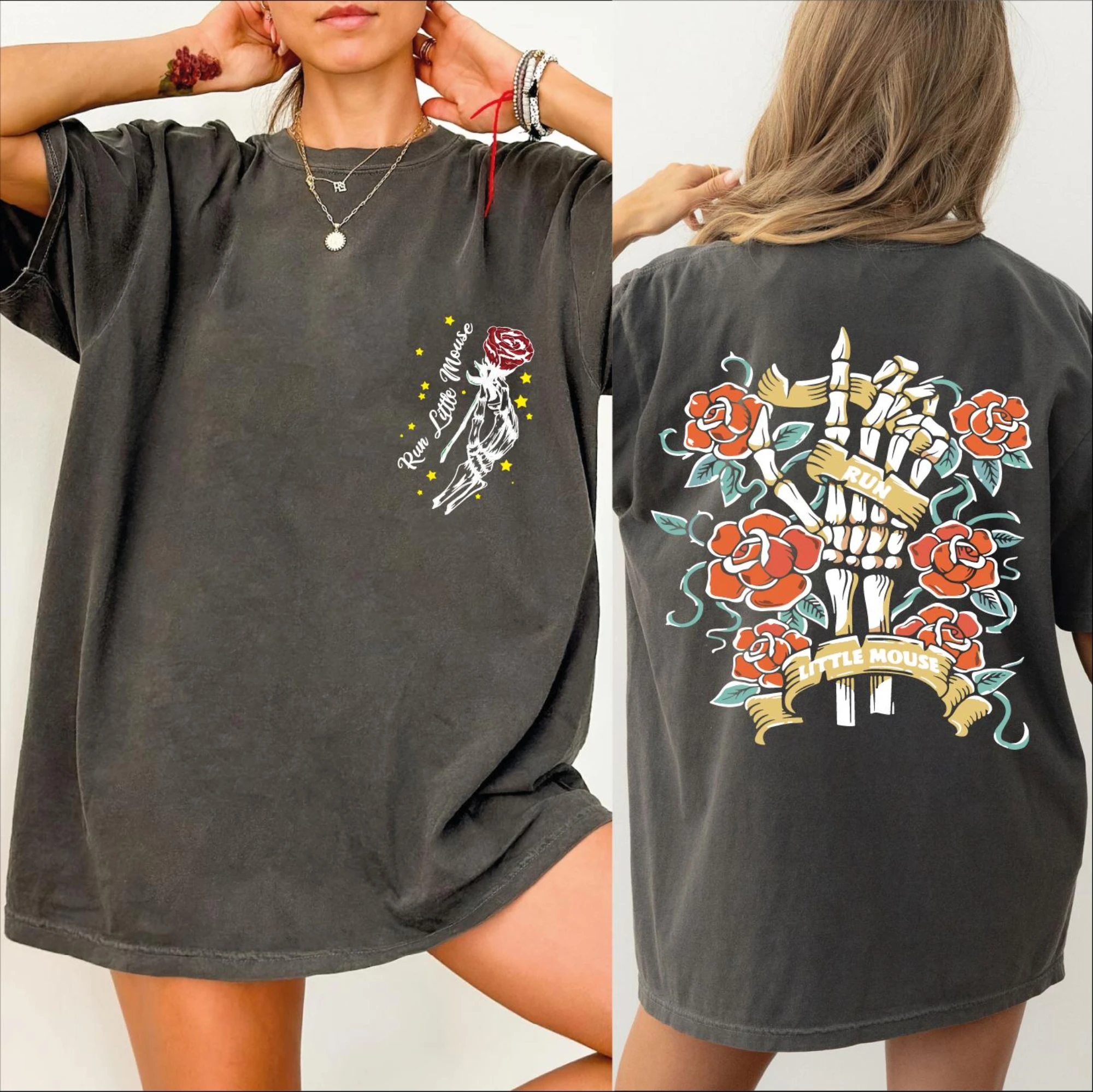 Run Little Mouse Printed Women's T-shirt Spring/Summer Fashion Trend ...