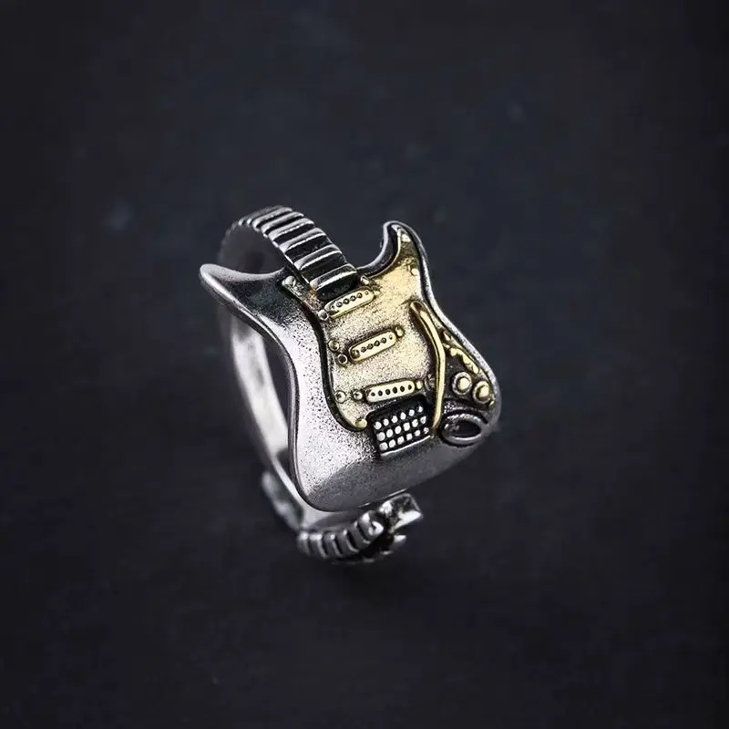 Punk-Hip-Hop-Instrument-Guitar-Open-Adjustable-Ring-Street-Rock-Rap ...