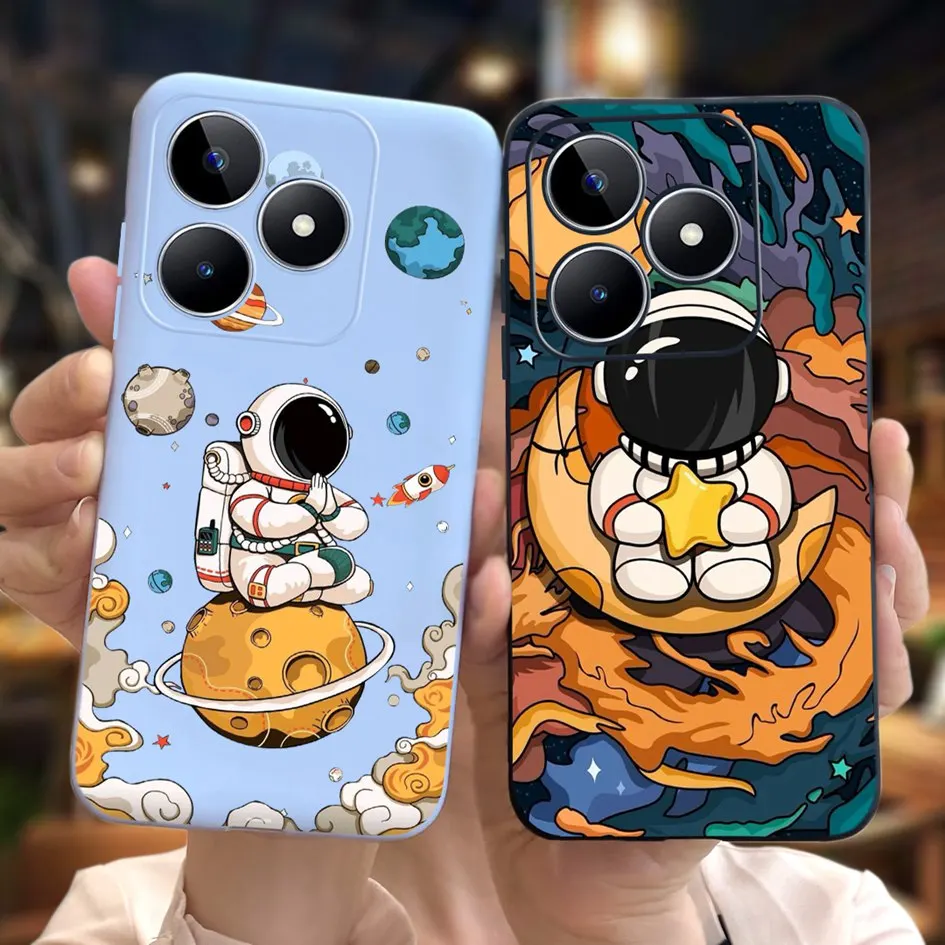 For-Realme-C51-Case-RMX3830-Shockproof-Cover-Cute-Astronaut-Silicone ...