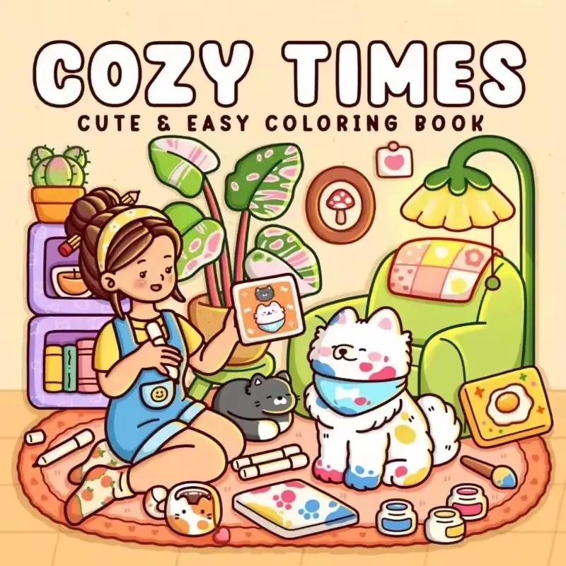 Cute Cozy Fall Coloring Pages: The Perfect Adult Coloring Book for ...