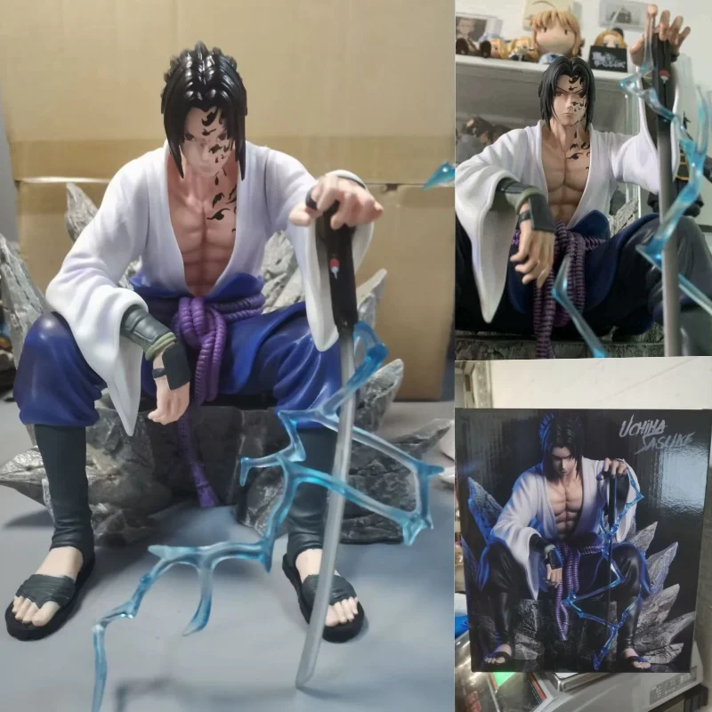 Figura-de-Anime-Naruto-Shippuden-GK-Uchiha-Sasuke-sentado-estatua-de ...