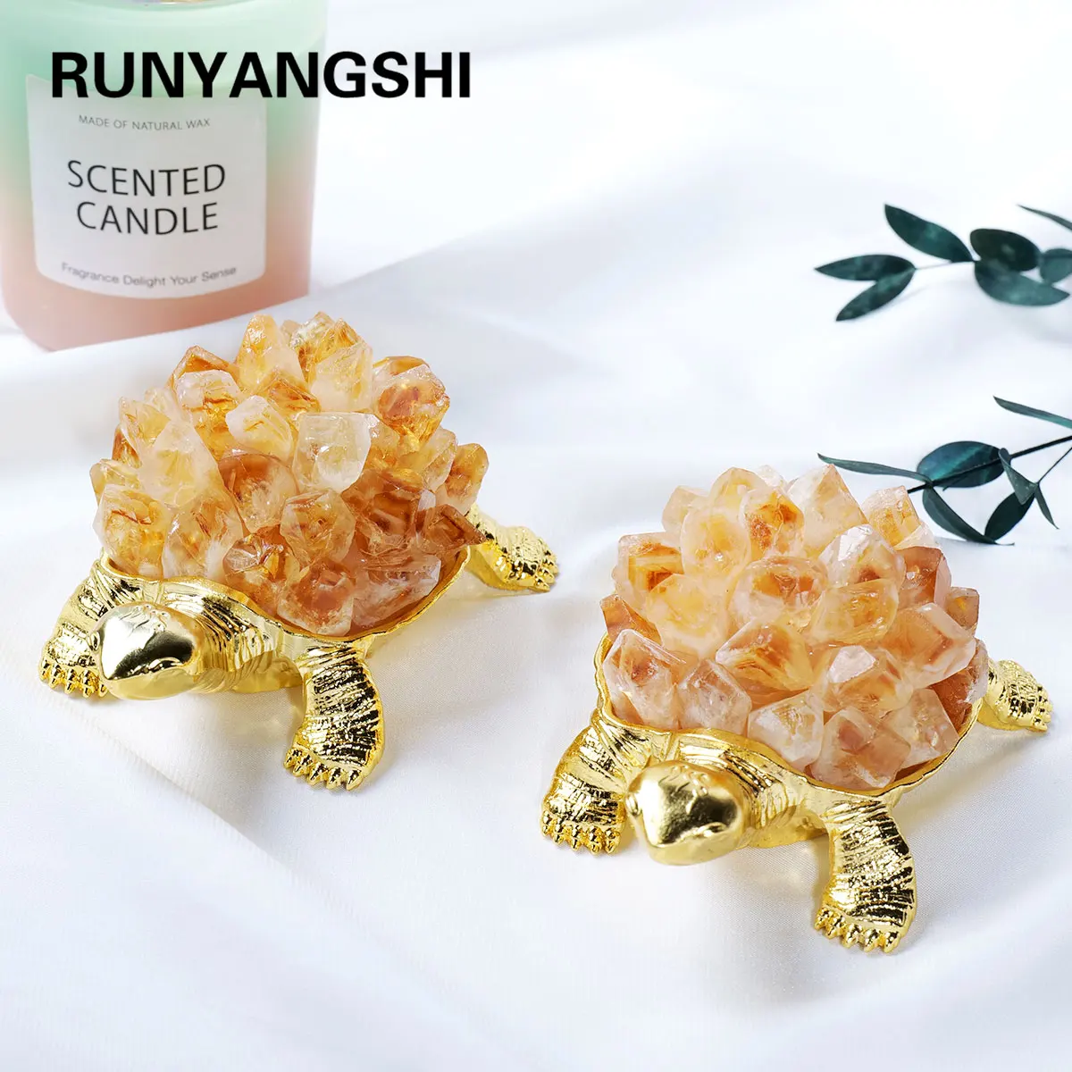 1PC-Natural-Crystal-Animal-Figurines-Tortoise-Turtle-Citrine-Cluster ...