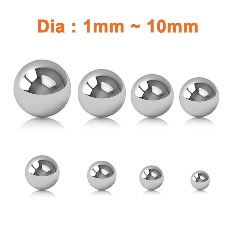 304 Stainless Steel Solid Ball Dia 1mm 2mm 3mm 4mm 5mm 6mm 7mm 8mm 9mm 10mm High Precision ...