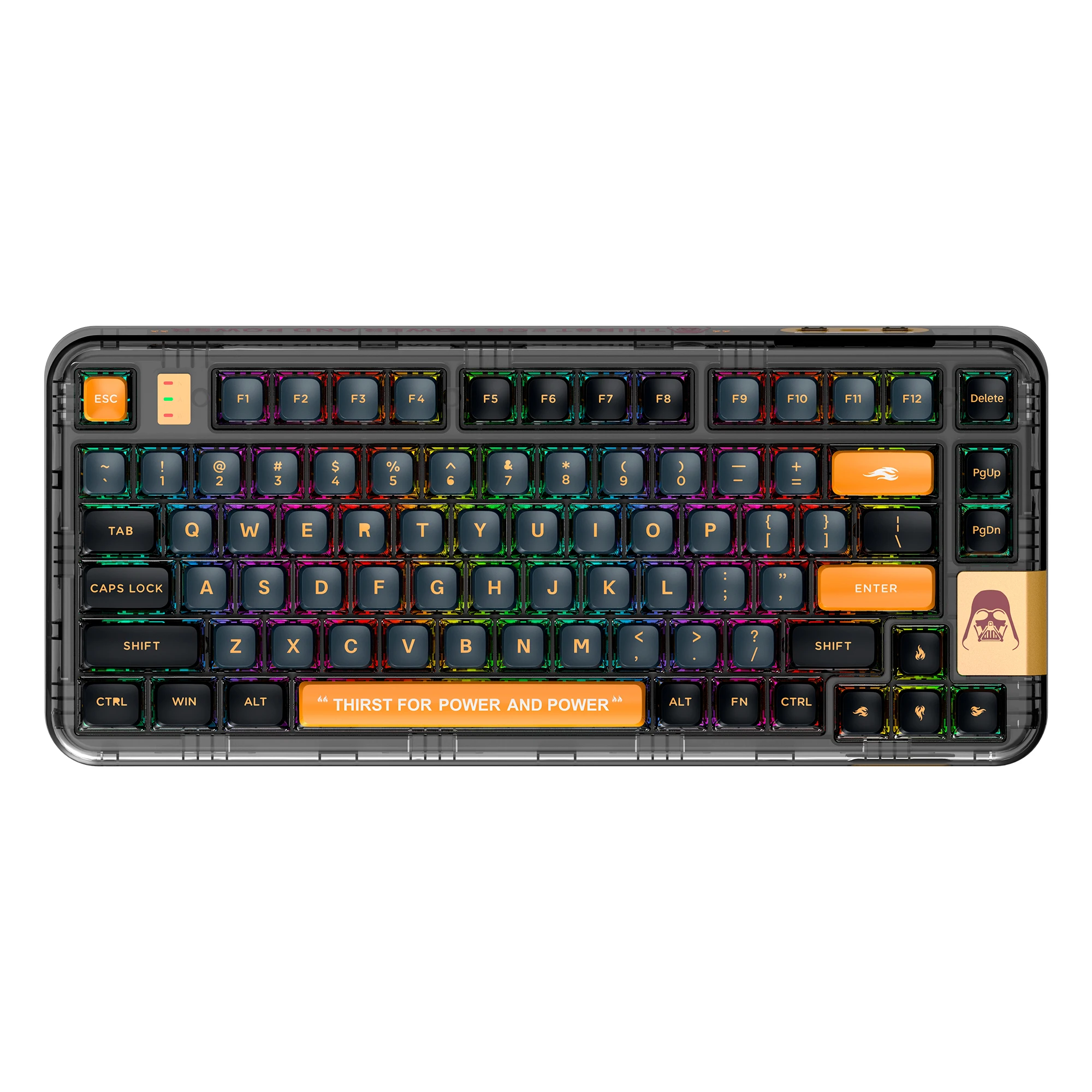 Teclado mecánico CoolKiller CK75, Junta transparente inalámbrica Black ...
