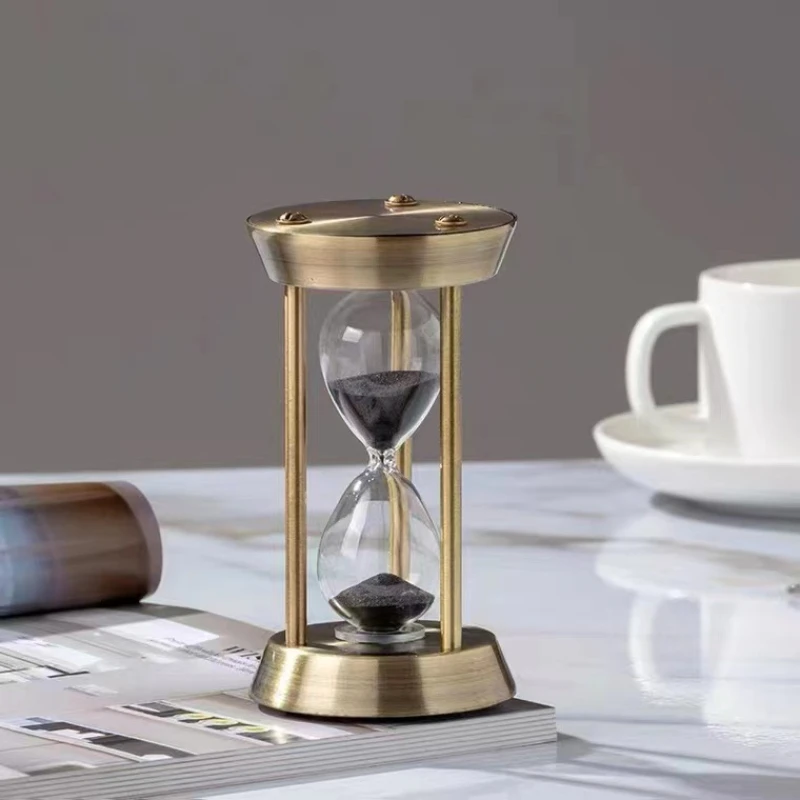 Living-Room-Metal-Three-Pillar-Timer-Ornament-Mini-Luxury-Desktop ...