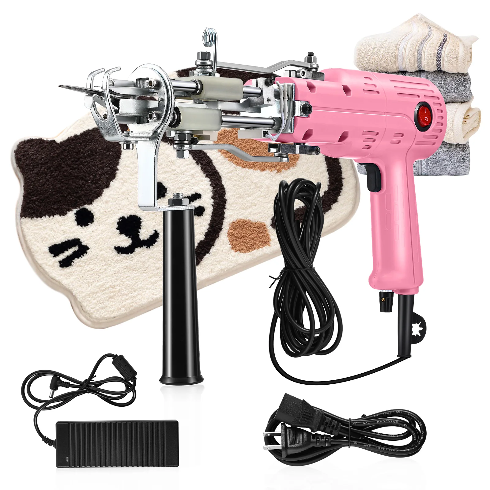 Electric Carpet Tufting Gun Set 2 In 1 Hand Gun Carpet Weaving Flocking ...