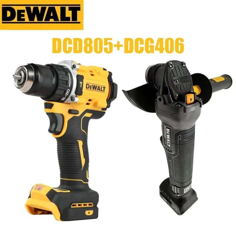 DEWALT McLaren DCG406 Cordless Angle Grinder & DCD805 Drill Driver 20V ...