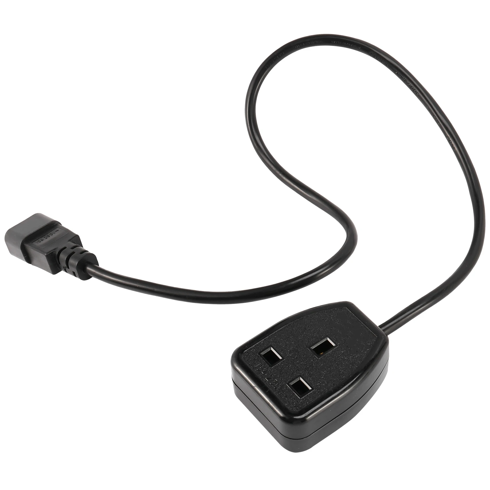 IEC320 C14 to UK BS1363A Outlet Socket,IEC C14 Male Plug to UK 3Pin ...
