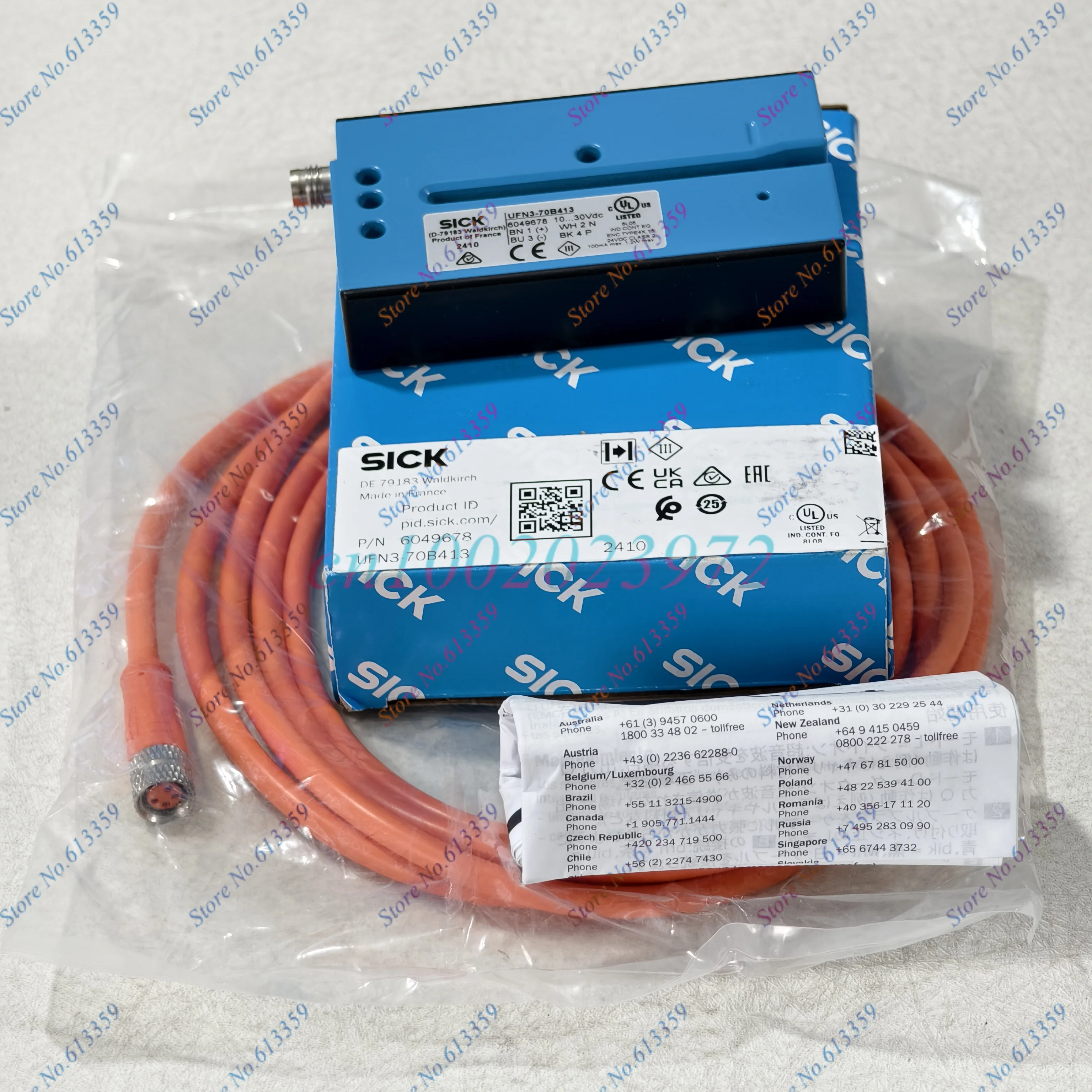 UFN3-70B413 6049678 Sick Original New Ultrasonic Photoelectric Sensor ...