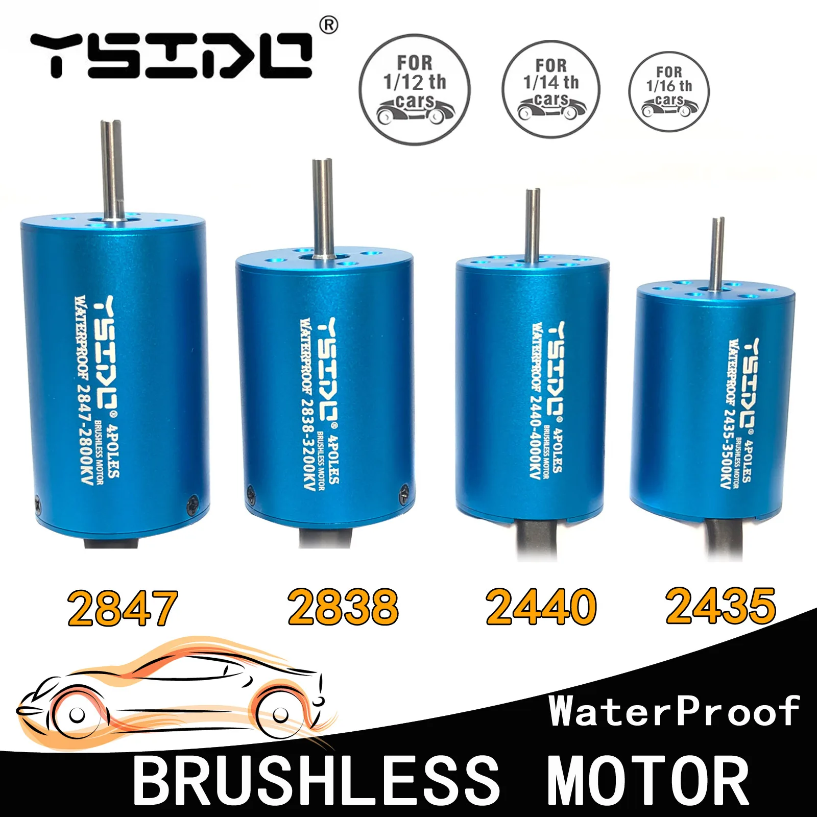 YSIDO-2435-2440-2838-2847-Brushless-Motor-for-Wltoys-124016-124017-Remo ...