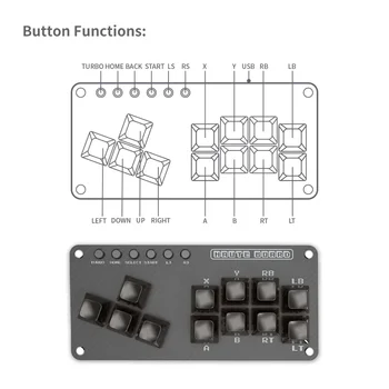 Haute42 미니 히트 박스 격투 게임 미니 게임 키보드 아케이드 싸움 스틱, PC 스위치 PS3 PS4 제어 키패드용