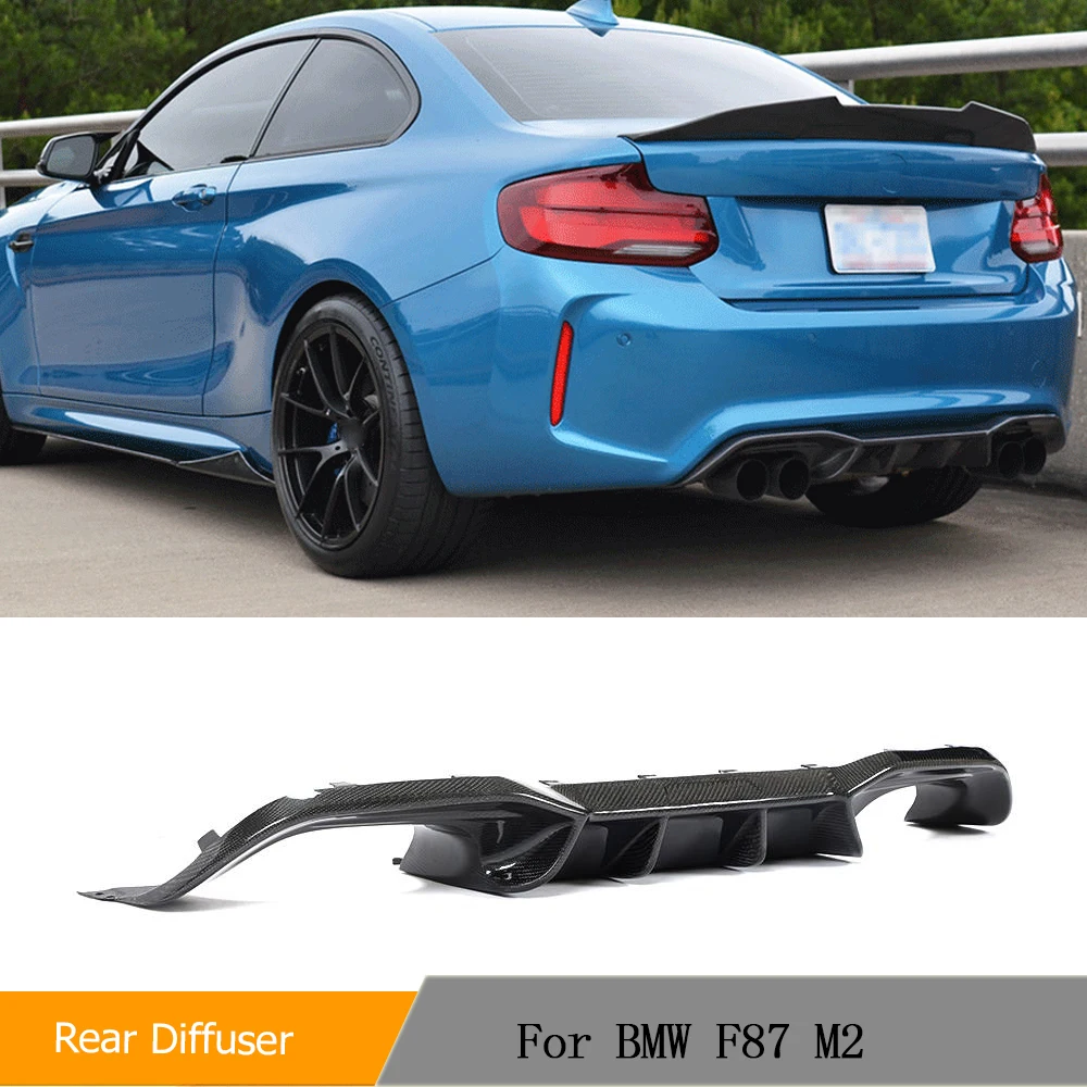 Carbon-Fiber-Car-Rear-Lip-Diffuser-Spoiler-For-BMW-2-Series-F87-M2-Rear ...