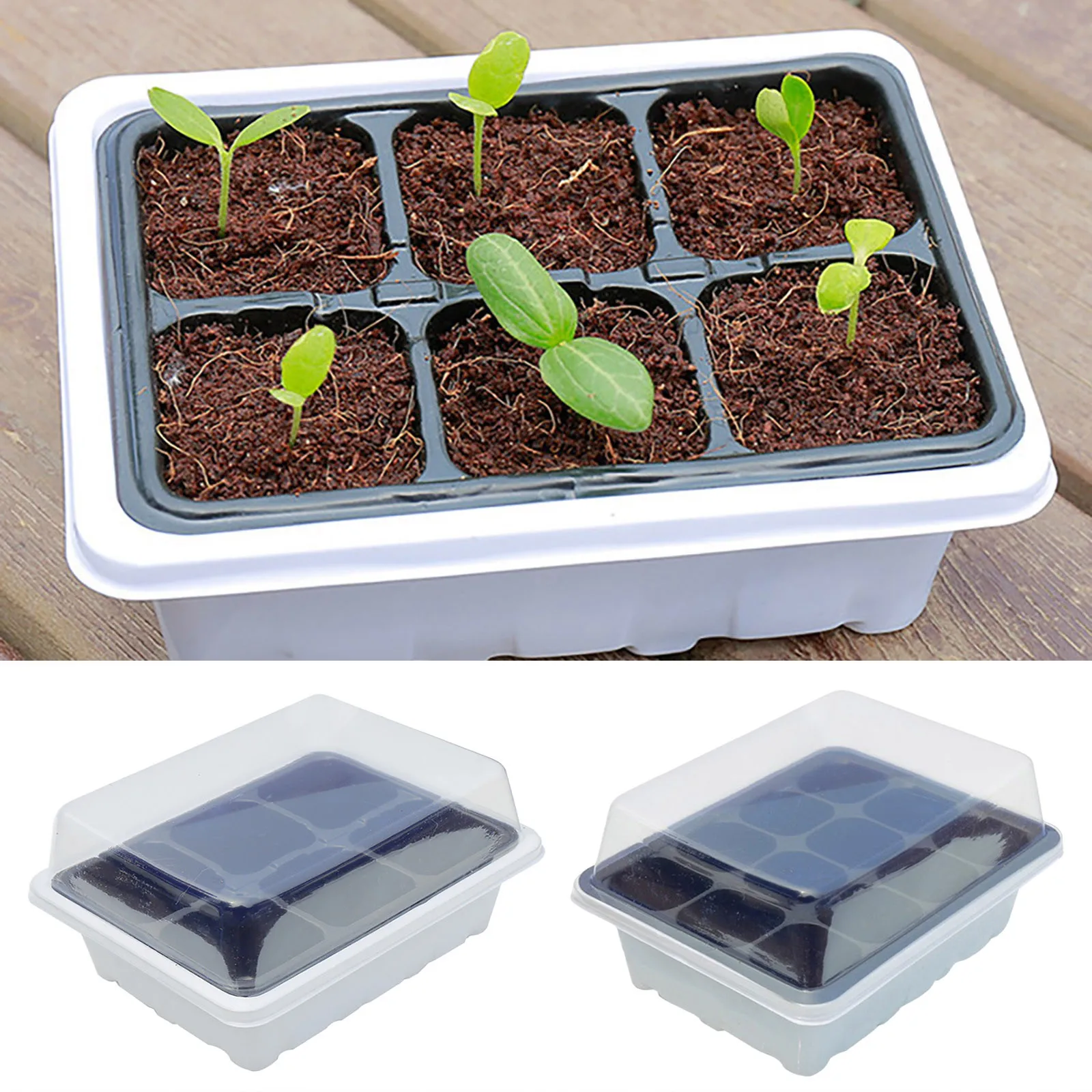 Gardening-Seedling-Box-Greenery-Seeding-Humidity-Cultivation-Insulation ...