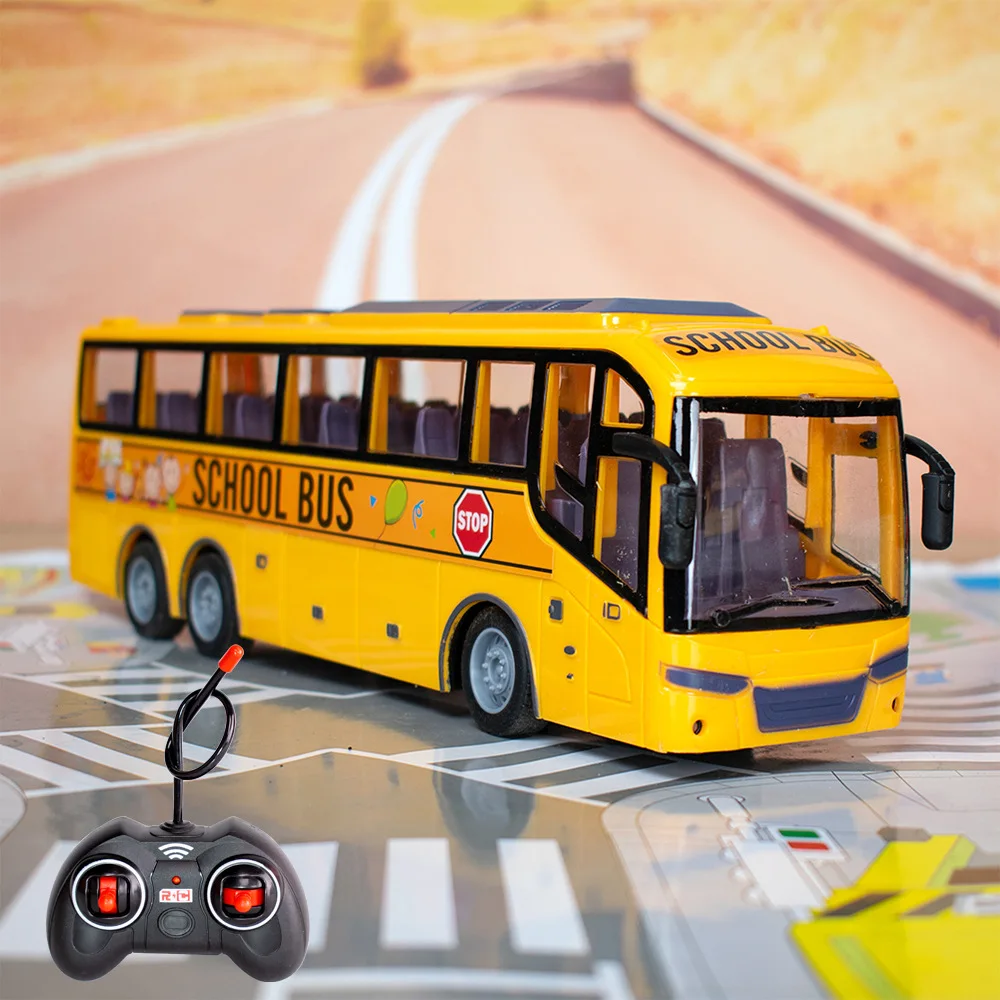2.4G 4CH RC Tour Bus Electric Car with Lights Remote Control Bus ...