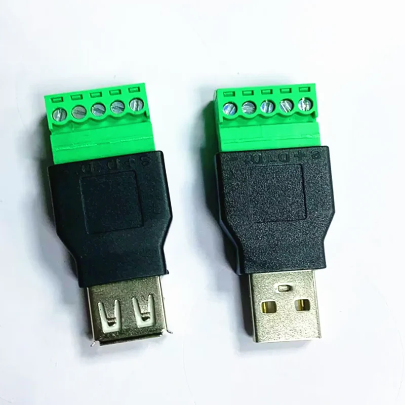 1pcs USB 2.0 Type A Male/Female to 5 Pin Screw Connector USB Jack with ...