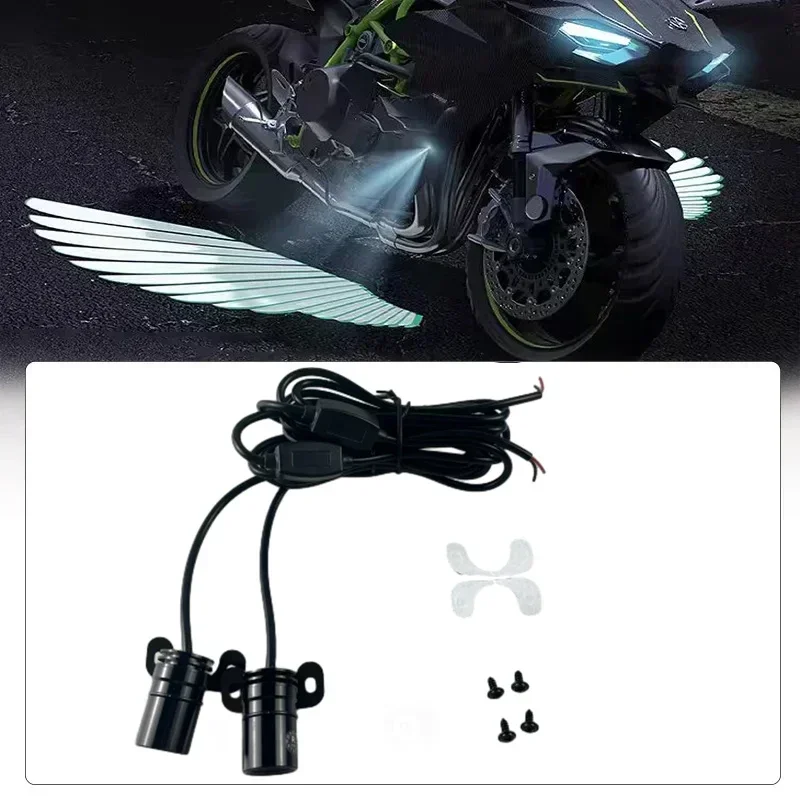 New-Motorcycle-Angel-Wing-Led-Lamp-Motorcycle-Modification-Parts ...