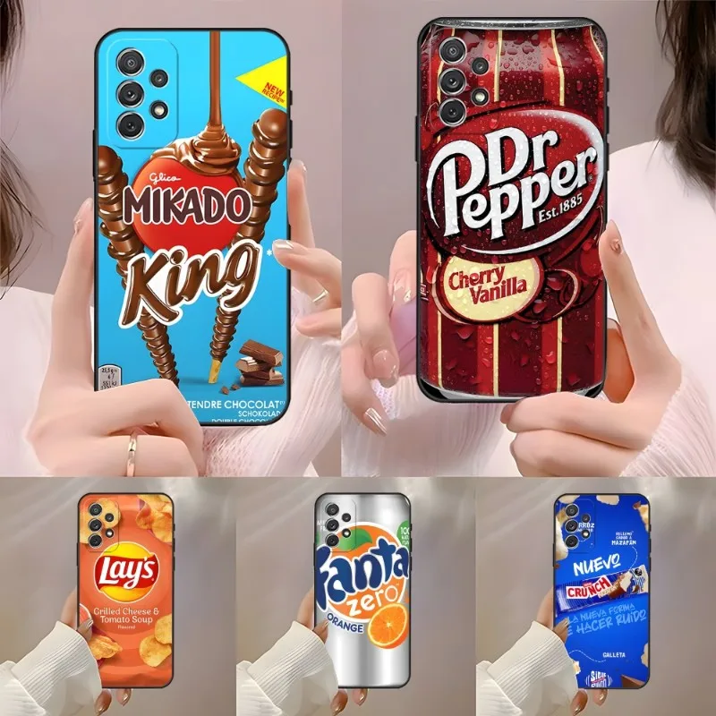 Chocolate-Biscuit-Milk-Drink-Phone-Case-For-Samsung-Galaxy-S7-S8-S9-S23 ...