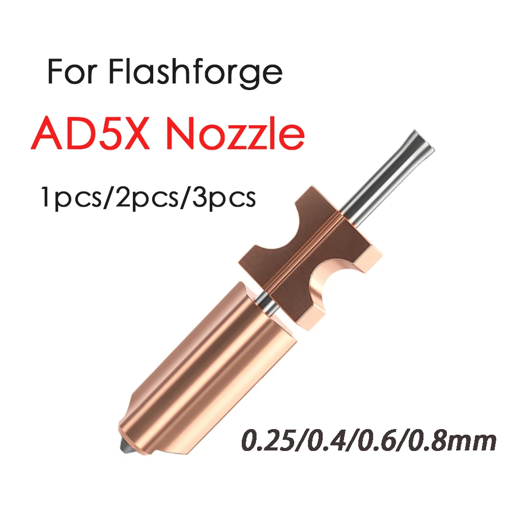 New For FlashForge Ad5x Nozzle Hardened 0.25 0.4 0.6 0.8 Adverturer ...