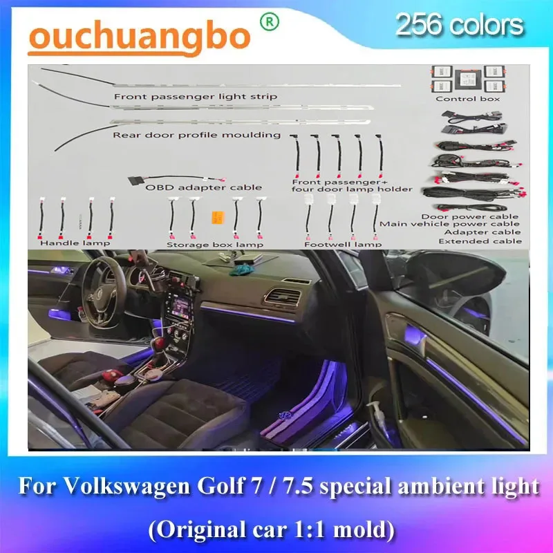 Ouchuangbo-LED-Ambient-Light-For-VW-Golf-7-gti-7-5-Mk7-2013-2021 ...