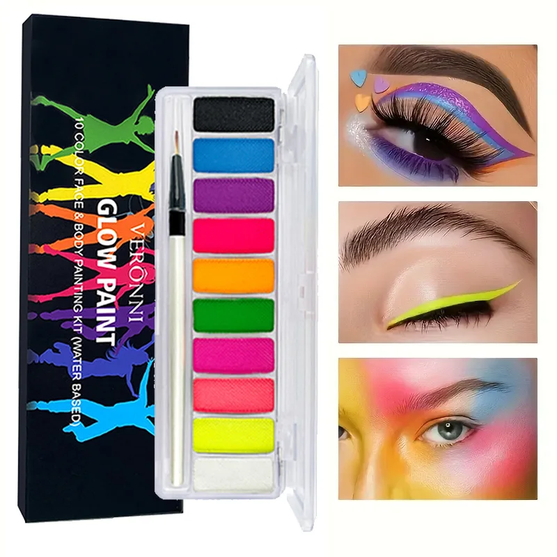 Pigmentos-luminosos-de-10-colores-pintura-Facial-de-maquillaje-de-ne-n ...