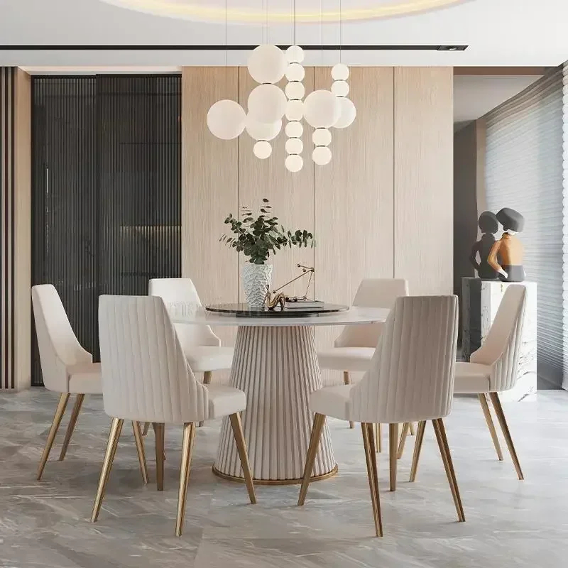 Practical Contemporary Light Luxury Marble Dining Table Sets With ...