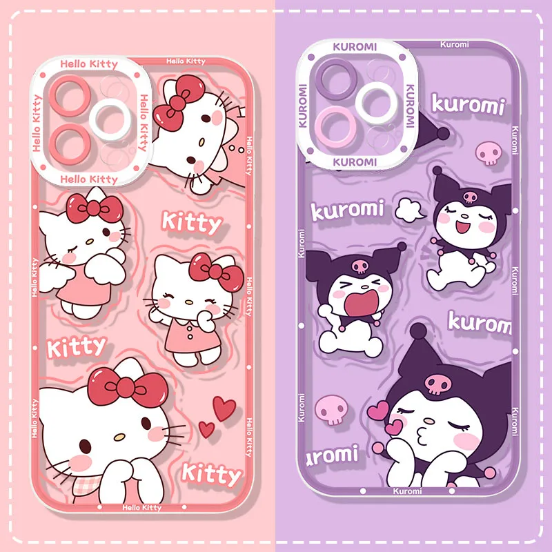 Hello Kitty Kuromi Soft Case for Samsung Galaxy S23 S22 Ultra S21 S20 FE S10 Plus Note 20 10 9 ...