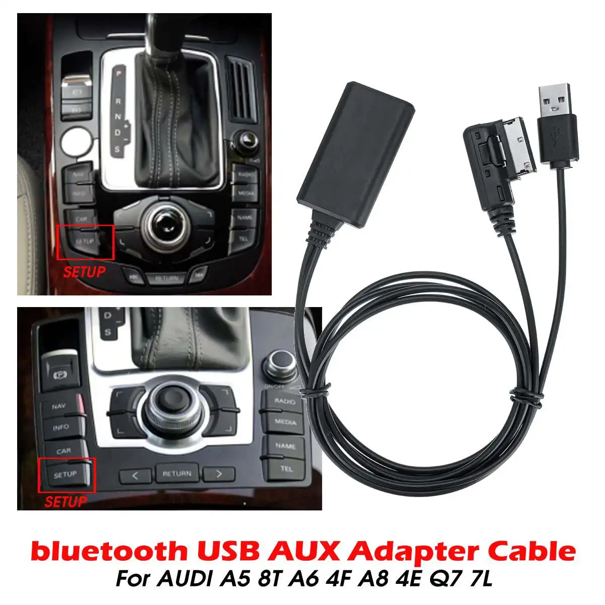 Car-Audio-Bluetooth-HIFI-Cable-LED-Indicates-USB-AUX-In-Adapter ...