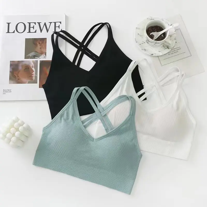 Seamless-Beauty-Back-Bra-For-Women-Wrap-Chest-Cross-Sling-No-Steel-Ring ...