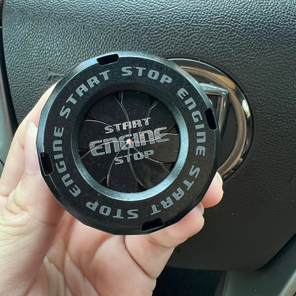 Key-Start-Button-Cover-Car-Interior-Sticker-Decorative-Rotary-Push-To ...