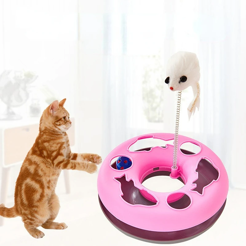 Funny Cat Toys for Indoor Cats Interactive Kitten Toys Roller Tracks ...