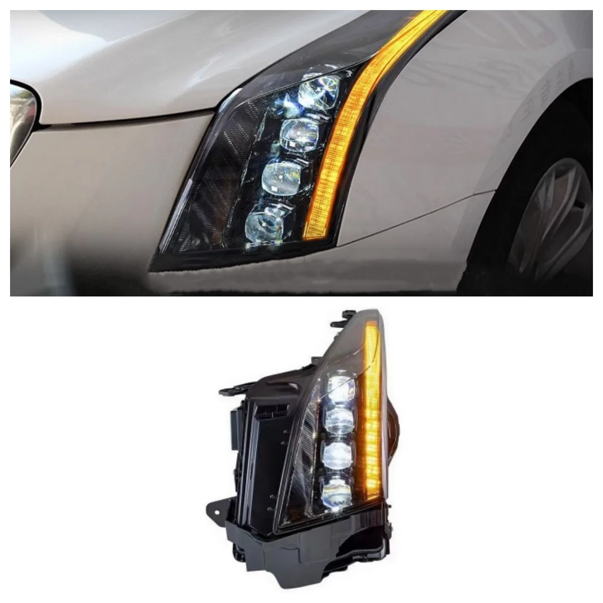 Dedicated-to-the-Cadillac-ATSL-Headlight-Assembly-2014-2020-Modified-LED-Daytime-Running-Lights ...