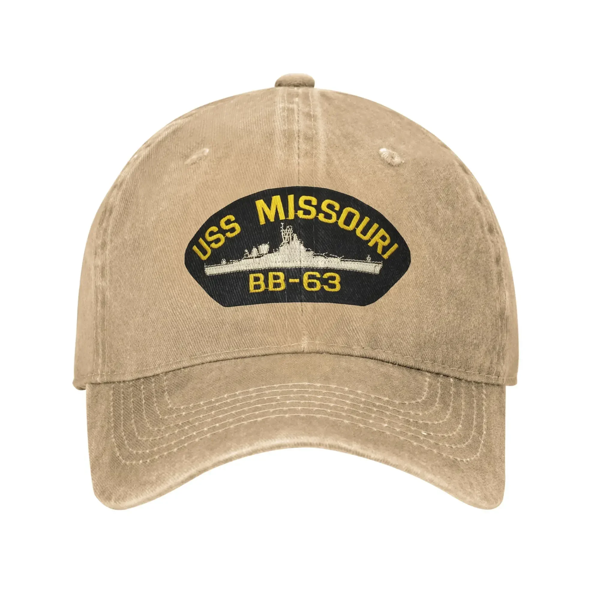 Vintage USS Missouri BB-63 Baseball Cap Men Women Distressed Washed ...