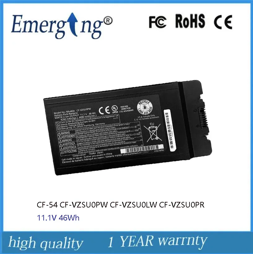 11.1V 46Wh CF-54 Laptop Battery for PANASONIC CF-VZSU0PW Toughbook CF ...
