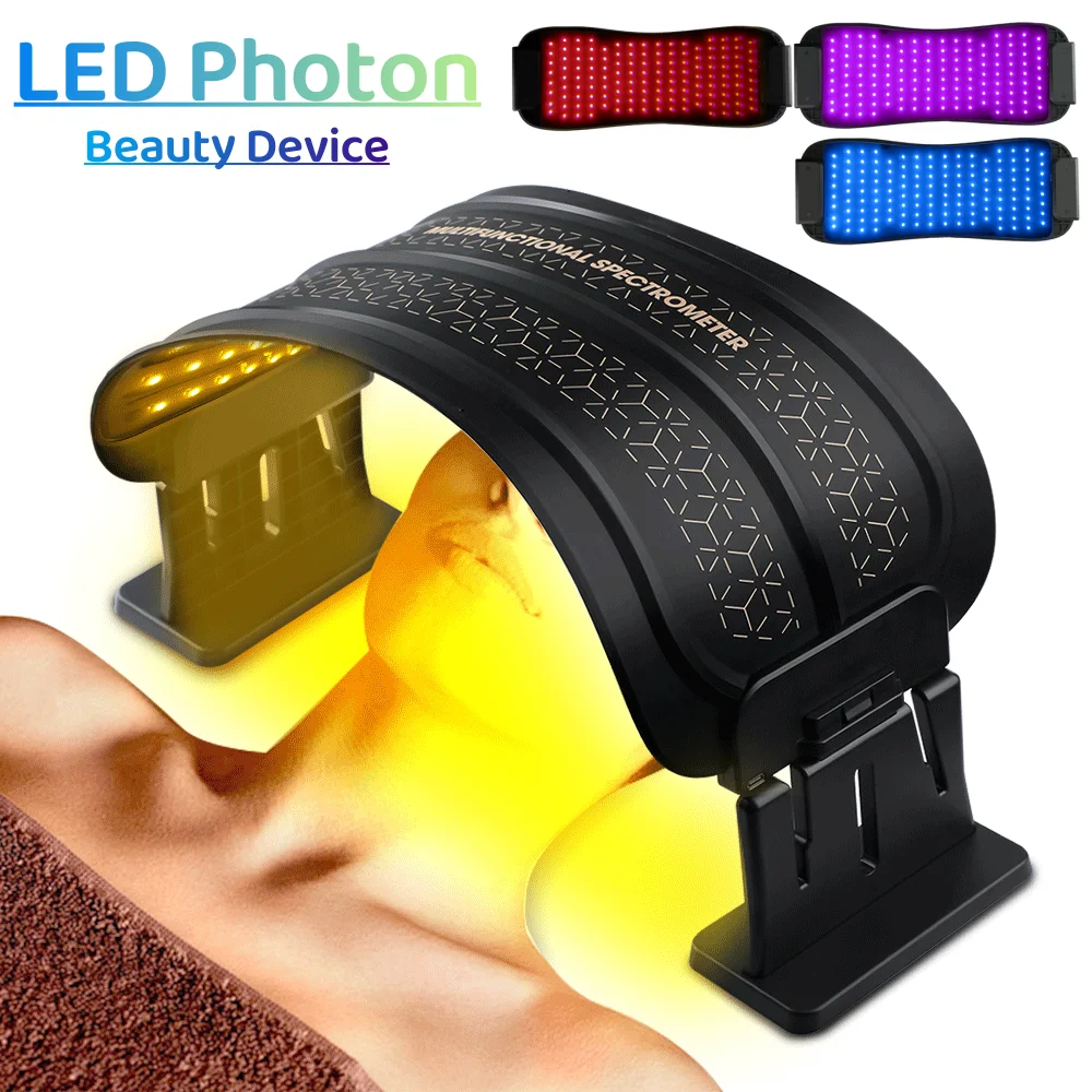 4-Colors-LED-Photon-Phototherapy-Machine-132-Lamp-Beads-Improving-Face ...